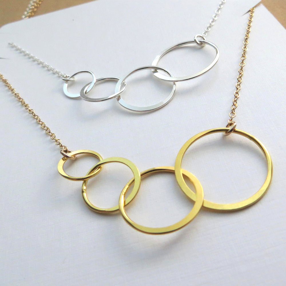 Generations jewelry, Eternity four circles necklace for great grandmot