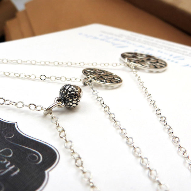 Generations jewelry, tree of life necklace & acorn set for gran...