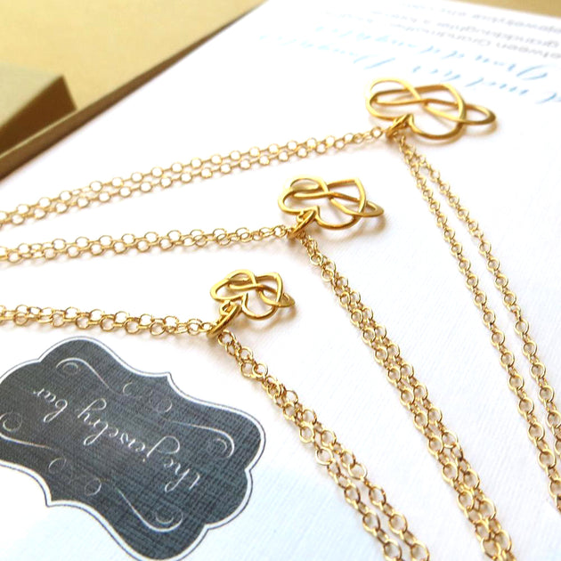 three generations jewelry, set of 3 infinity heart bracelets