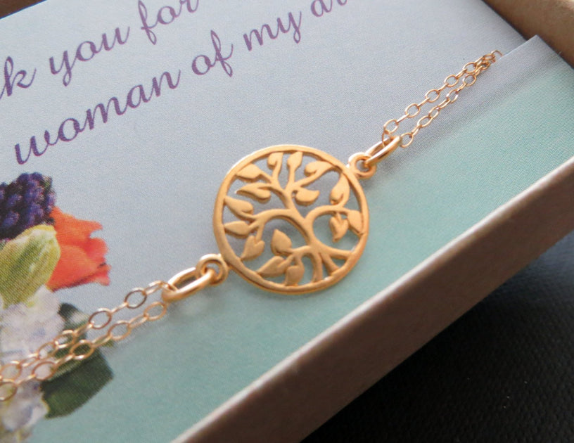 Gold tree of life bracelet